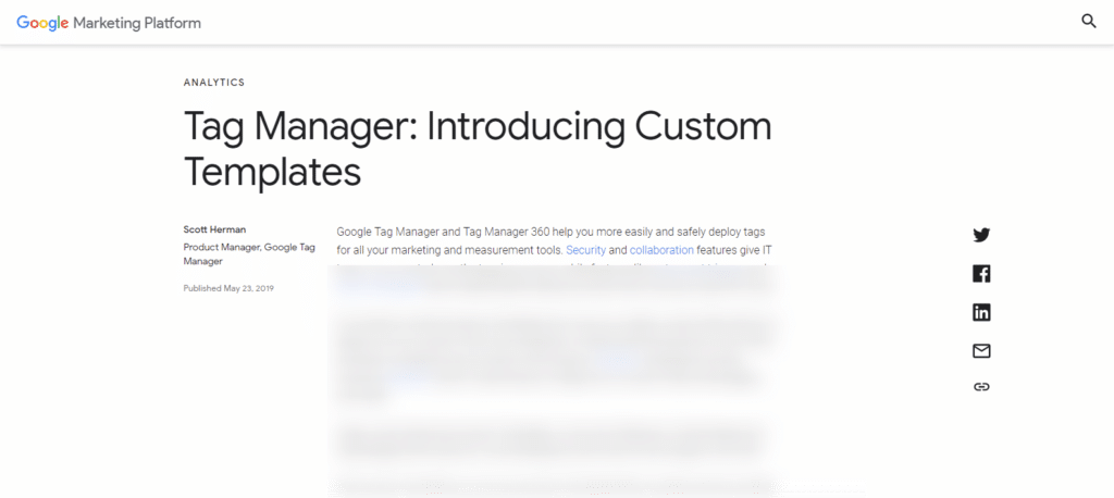 Google Tag Manager Custom Templates - What, Why, & How To Use GTM