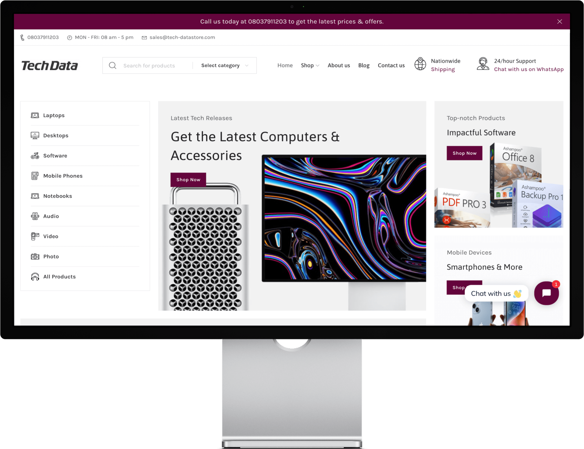 Our Portfolio - Tech Data Store | IT E-commerce Web Design | TBA